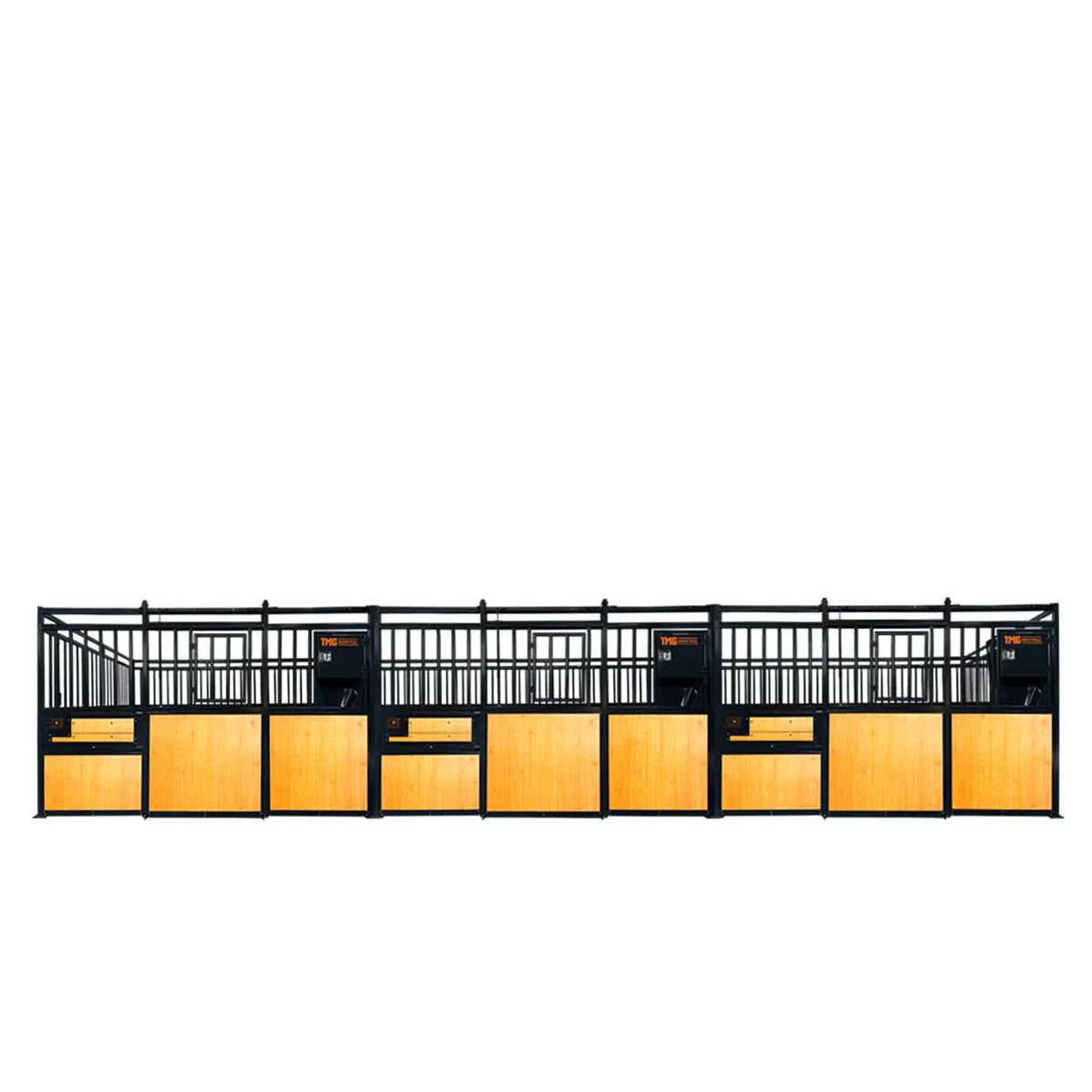 12’ Horse Stall Pine Lumber Panel, Vertical Bar Top & Wood-Filled Bott
