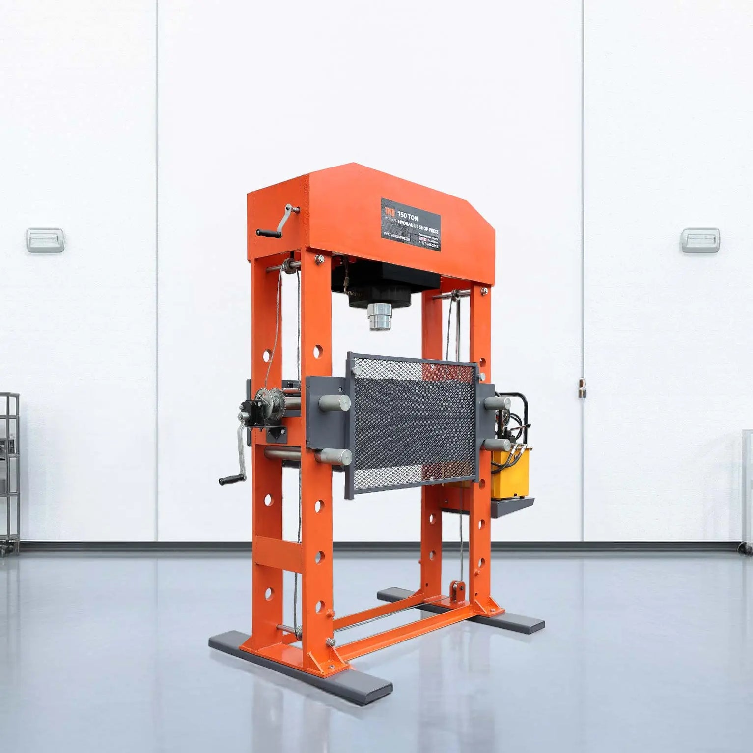 150 Ton Capacity Electric Hydraulic Shop Press, Heavy Duty Pressing,
