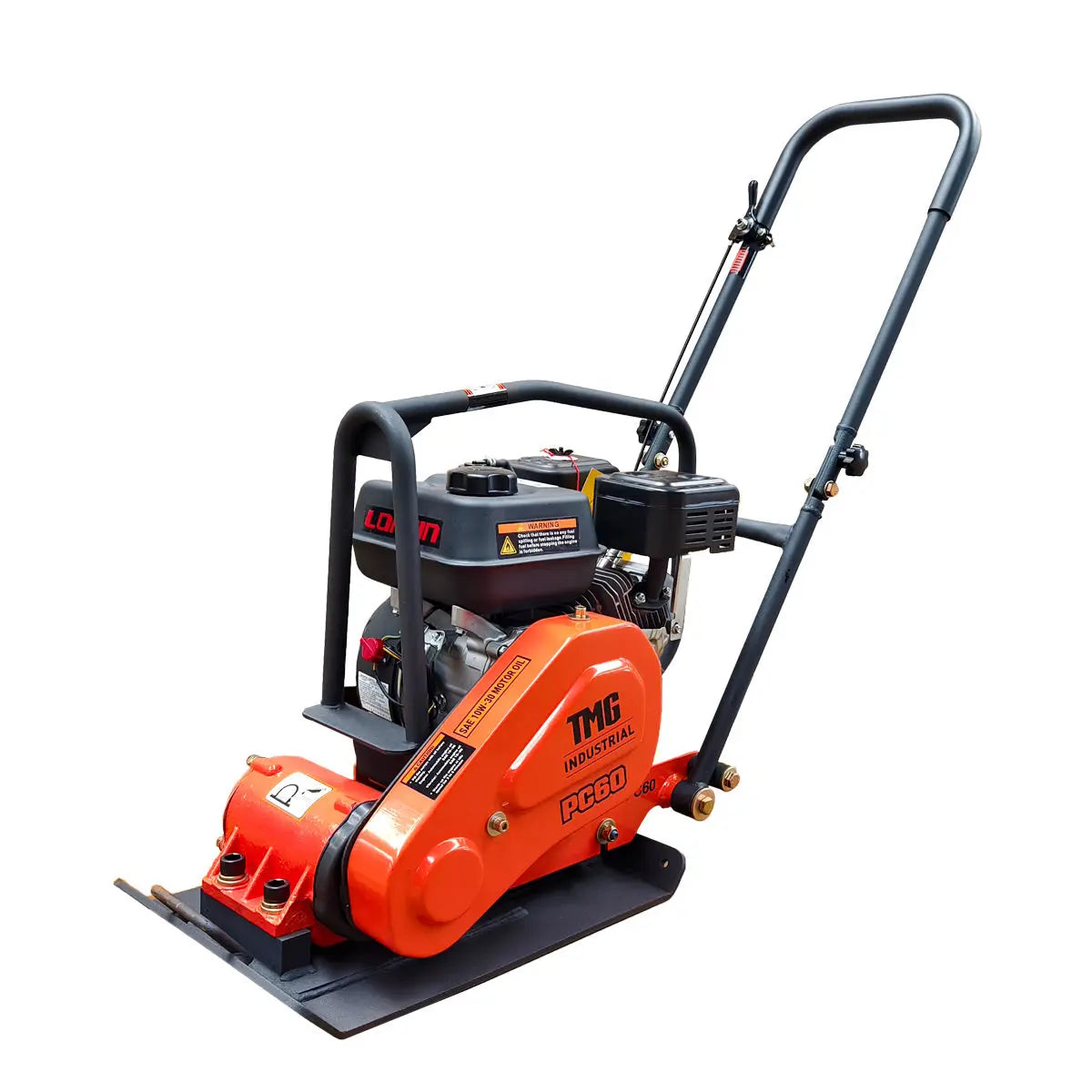TMG 2380 lb Plate Compactor, 6.5 HP Engine, 8" Compaction Depth