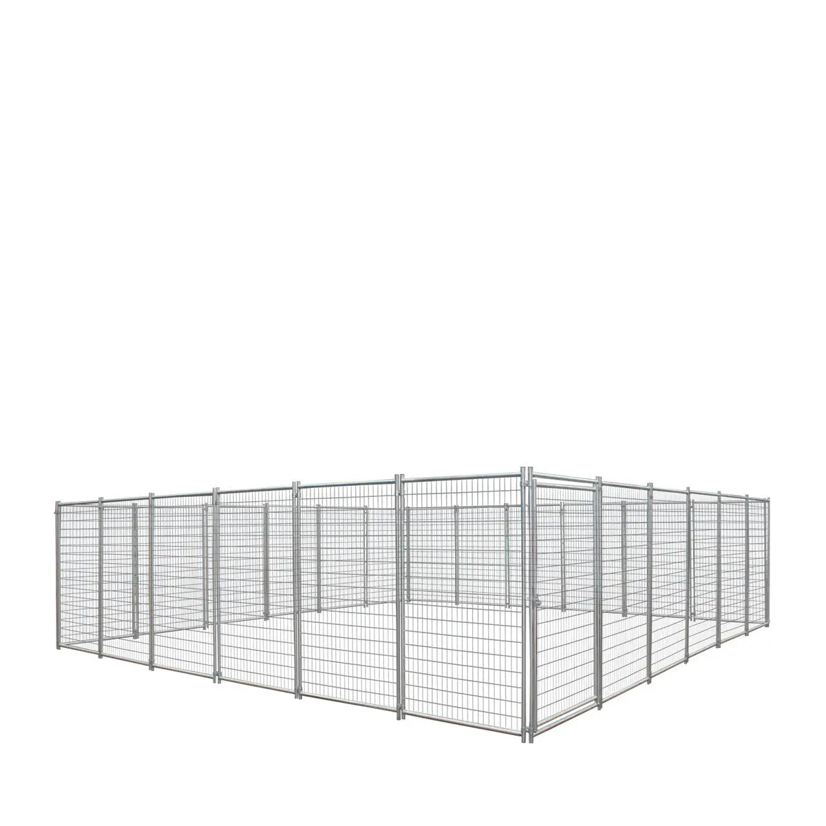 24’ x 24’ Galvanized Dog Kennel, Easy Assembly, Weather-Resistant,