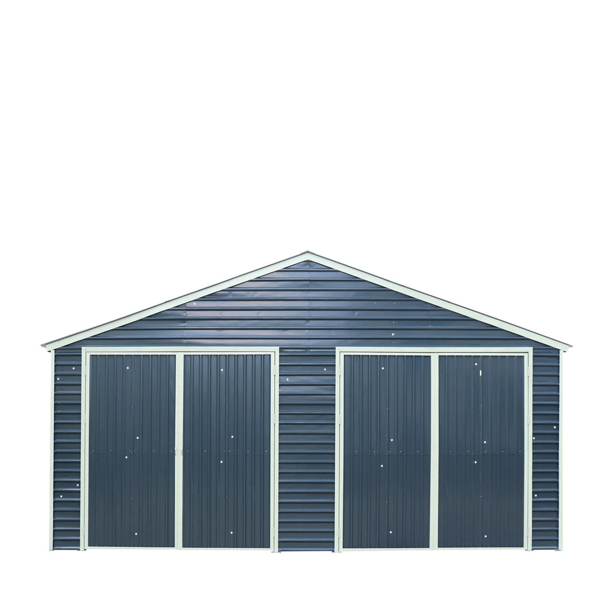 26’ x 30’ Metal Garage Shed, 9’ High Double Front Doors, 14’ Peak, 780