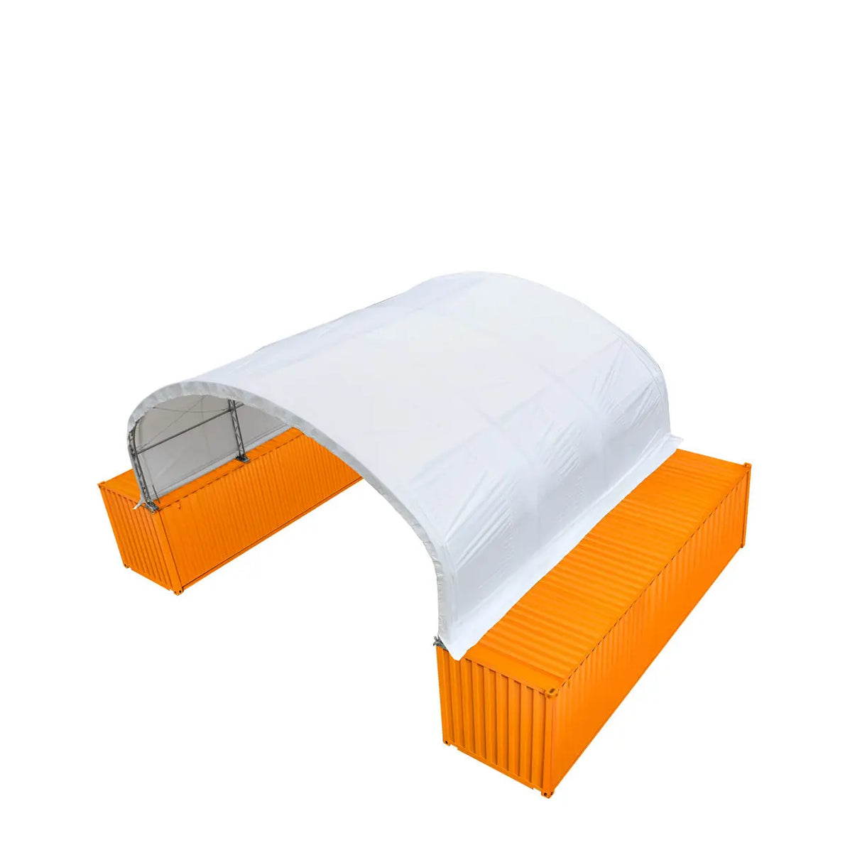 30' x 20' Dual Truss Container Shelter with Heavy Duty 17 oz PVC