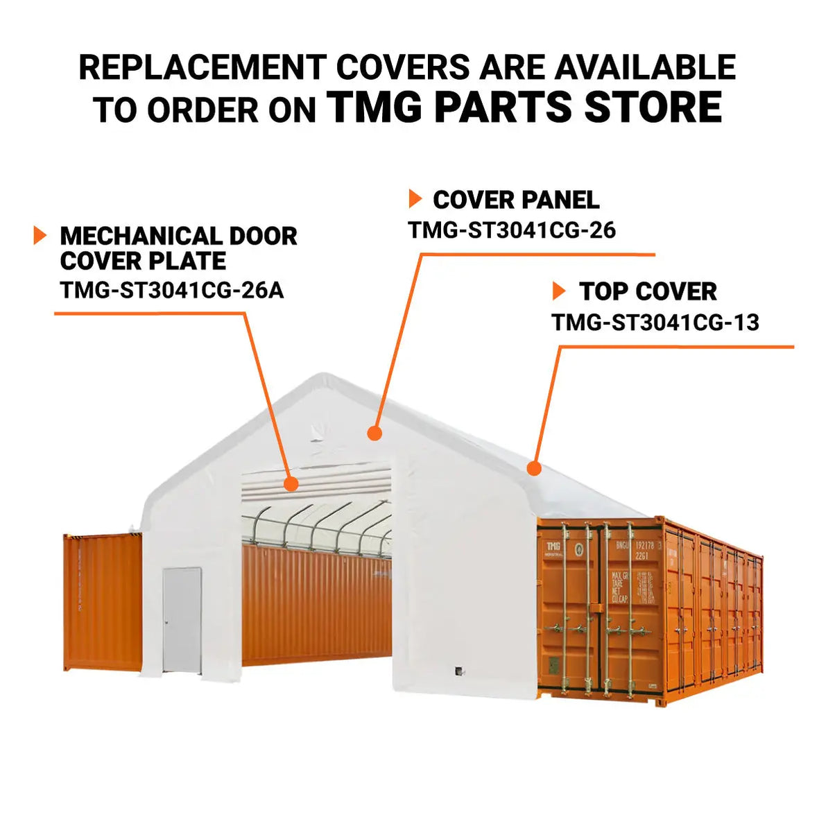 30' x 40' Container Peak Roof Shelter Pro Series with Heavy Duty 17 oz