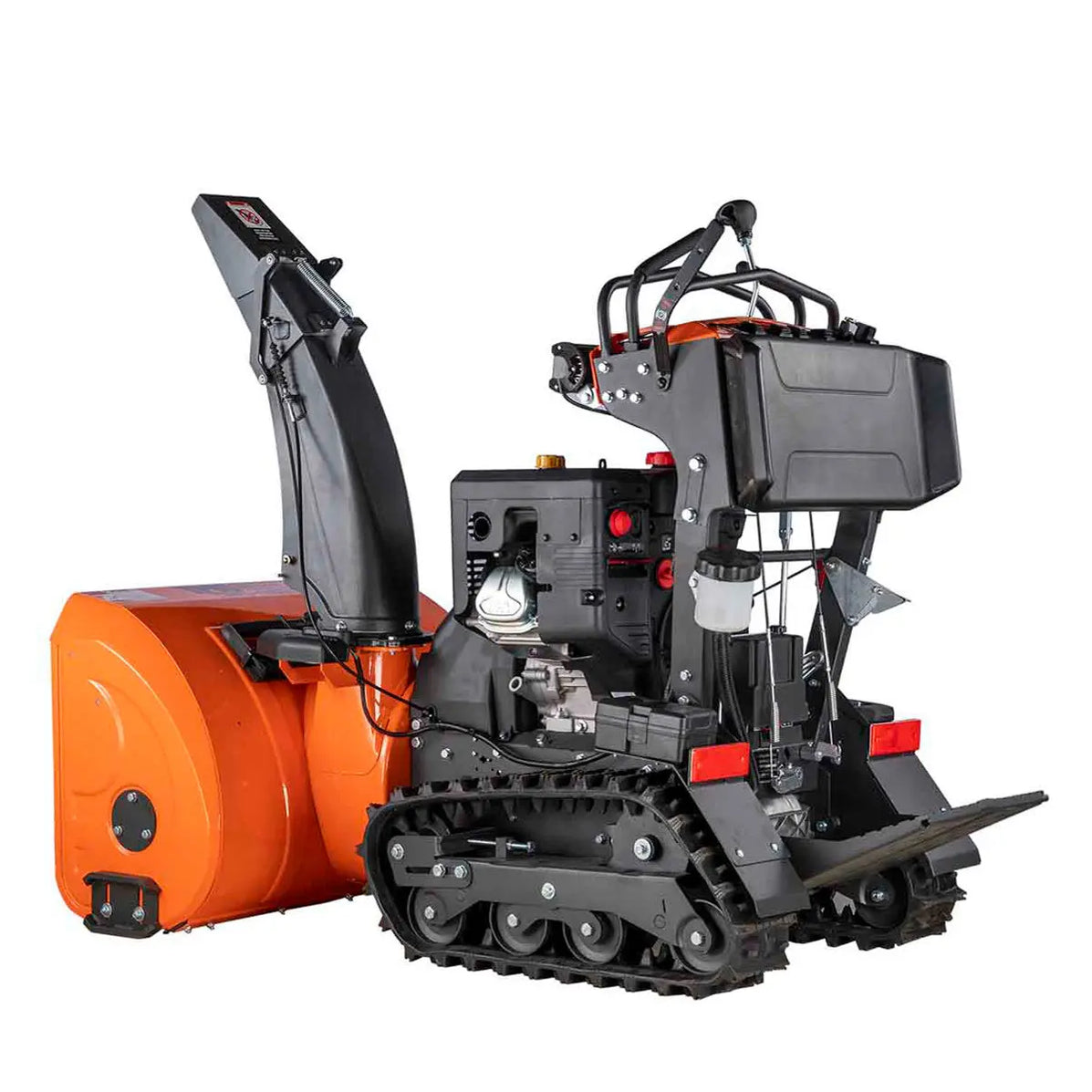 34" Stand-On Gas-Powered Snow Blower, Dual Stage, Rubber Track, LED Li