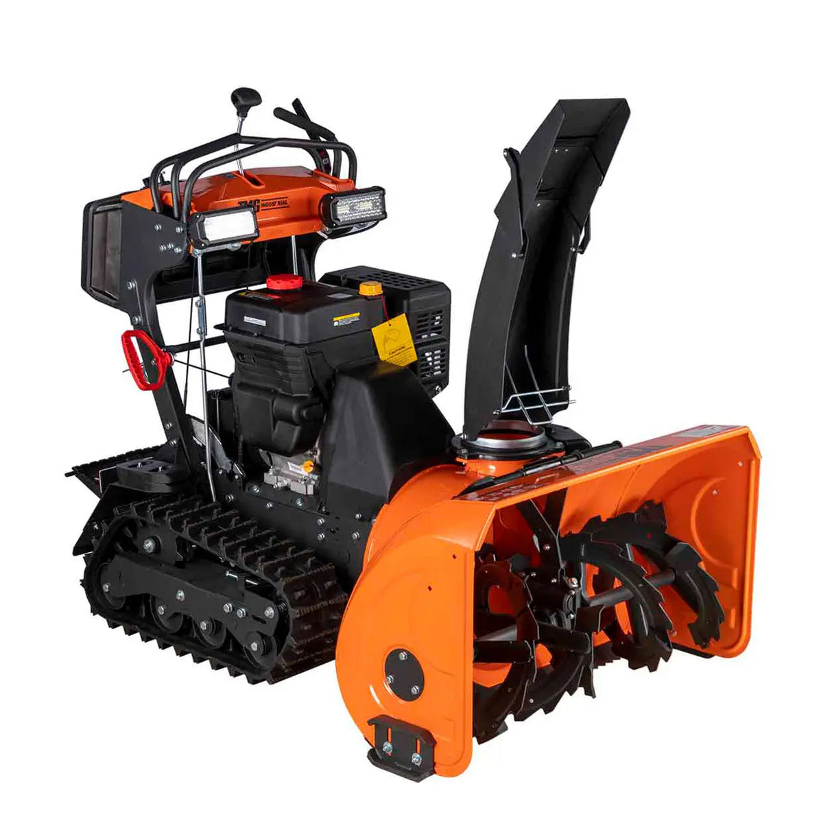 34" Stand-On Gas-Powered Snow Blower, Dual Stage, Rubber Track, LED Li