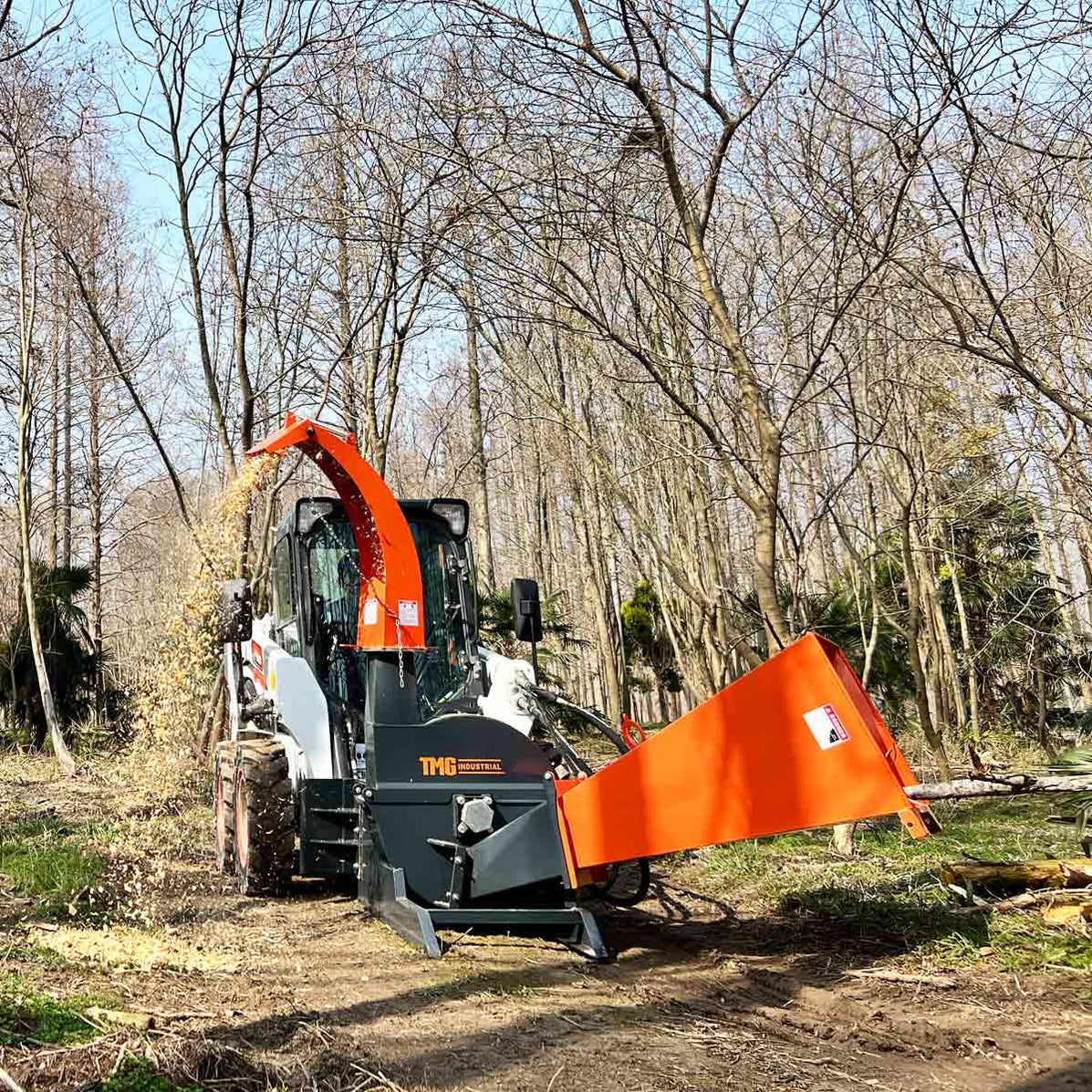 6" Skid Steer Wood Chipper, Gravity-Fed, Universal Skid Steer Mount, T