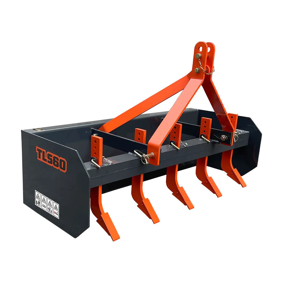 TMG 60” Box Scraper for Tractors, 3-Point Hitch Blade w/Ripper Shanks