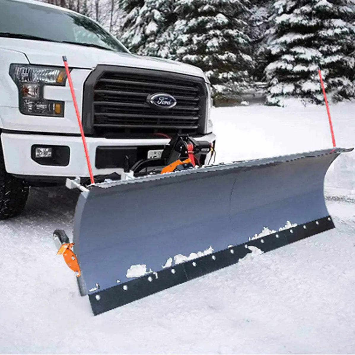 84" Truck/SUV Front Snow Plow Pusher, Left and Right Angle, 2"