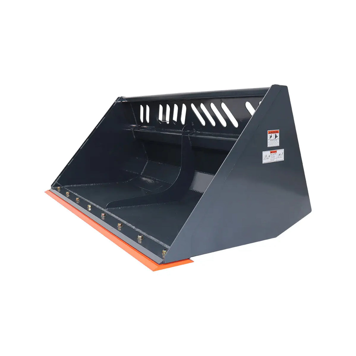 TMG 72" Skid Steer Snow/Mulch Bucket, Bolt-On Edge, 1500 lb Capacity