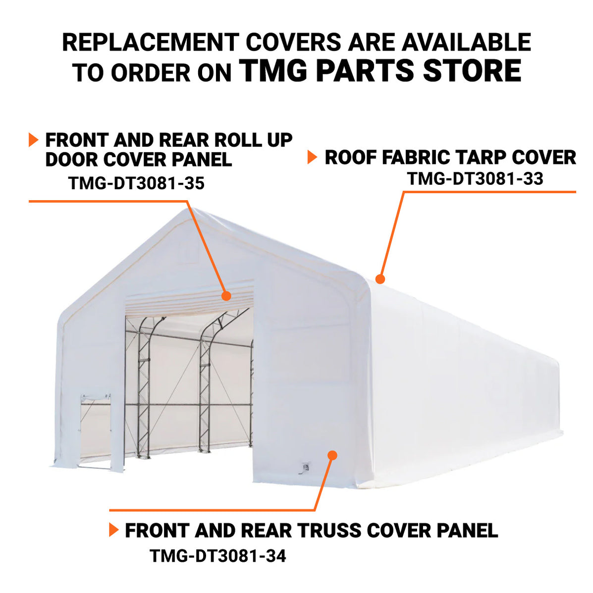 TMG Industrial 30' x 80' Dual Truss Storage Shelter with Heavy Duty 17 ...
