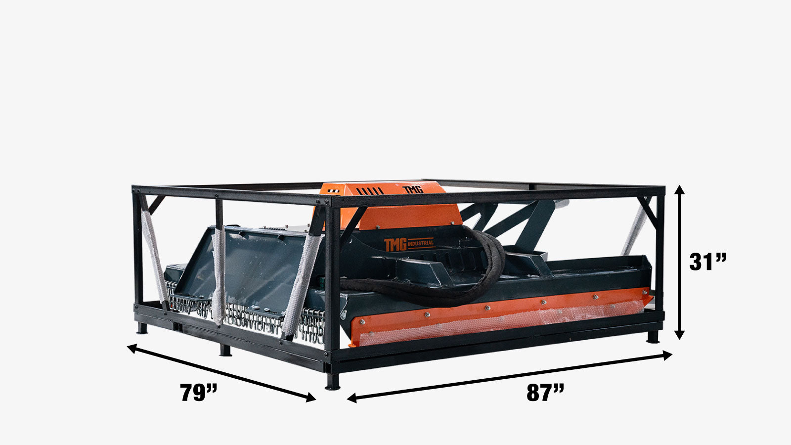 TMG Industrial 72” Extreme Heavy-Duty Skid Steer Brush Cutter, Open Fr ...