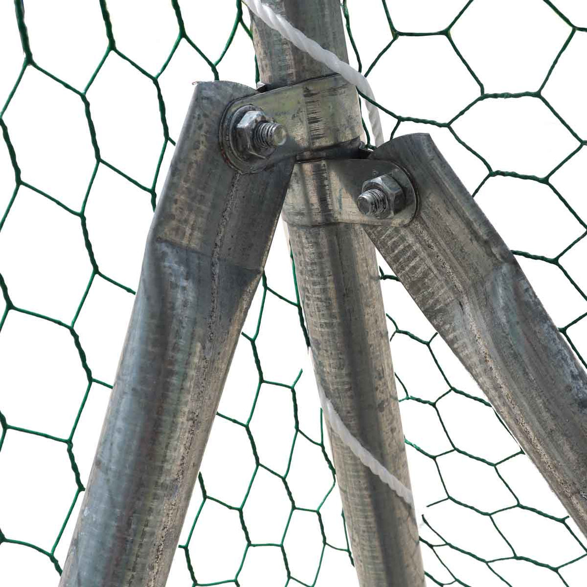 10’ x 20’ Wire Mesh Chicken Run Shelter Coop, Galvanized Steel, 200 Sq