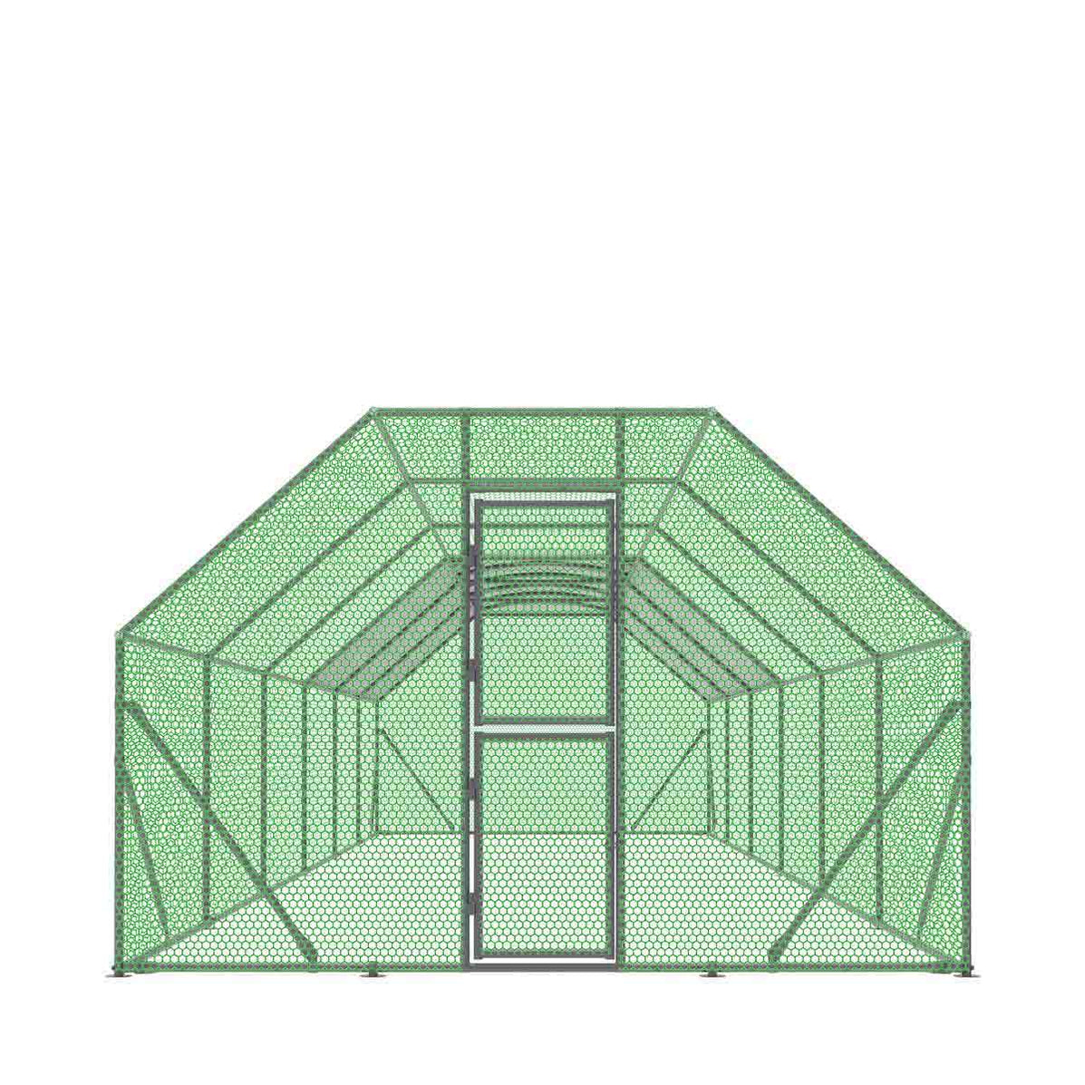 10’ x 40’ Wire Mesh Chicken Run Shelter Coop, Galvanized Steel, 400 Sq