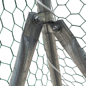 10’ x 60’ Wire Mesh Chicken Run Shelter Coop, Galvanized Steel, 600 Sq