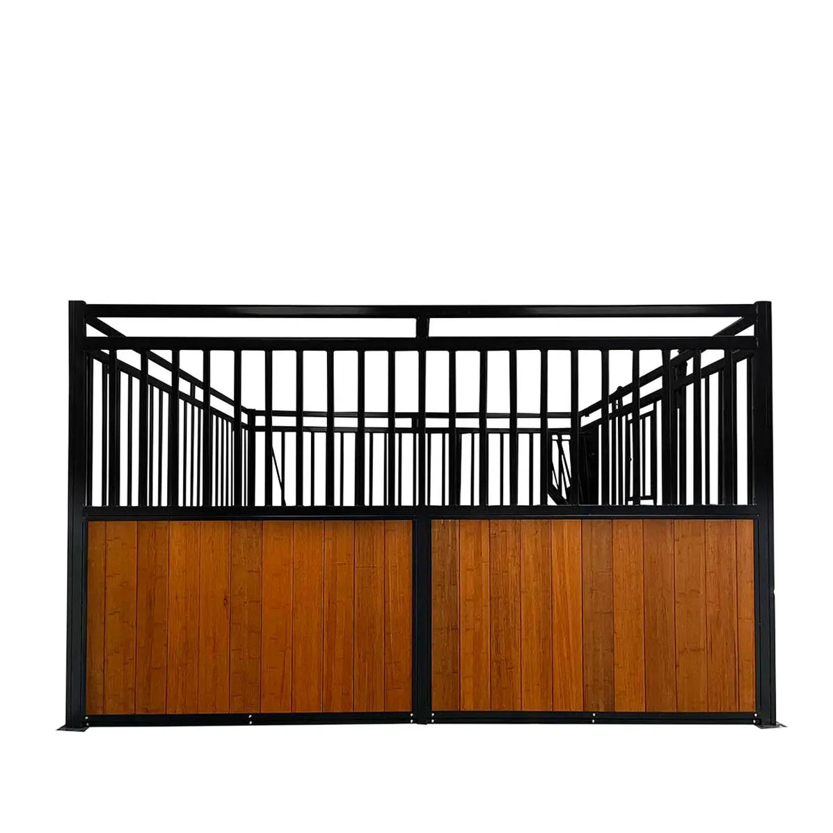 12’ Horse Stall Bamboo Panel, Vertical Bar Top, Front panel c/w Window
