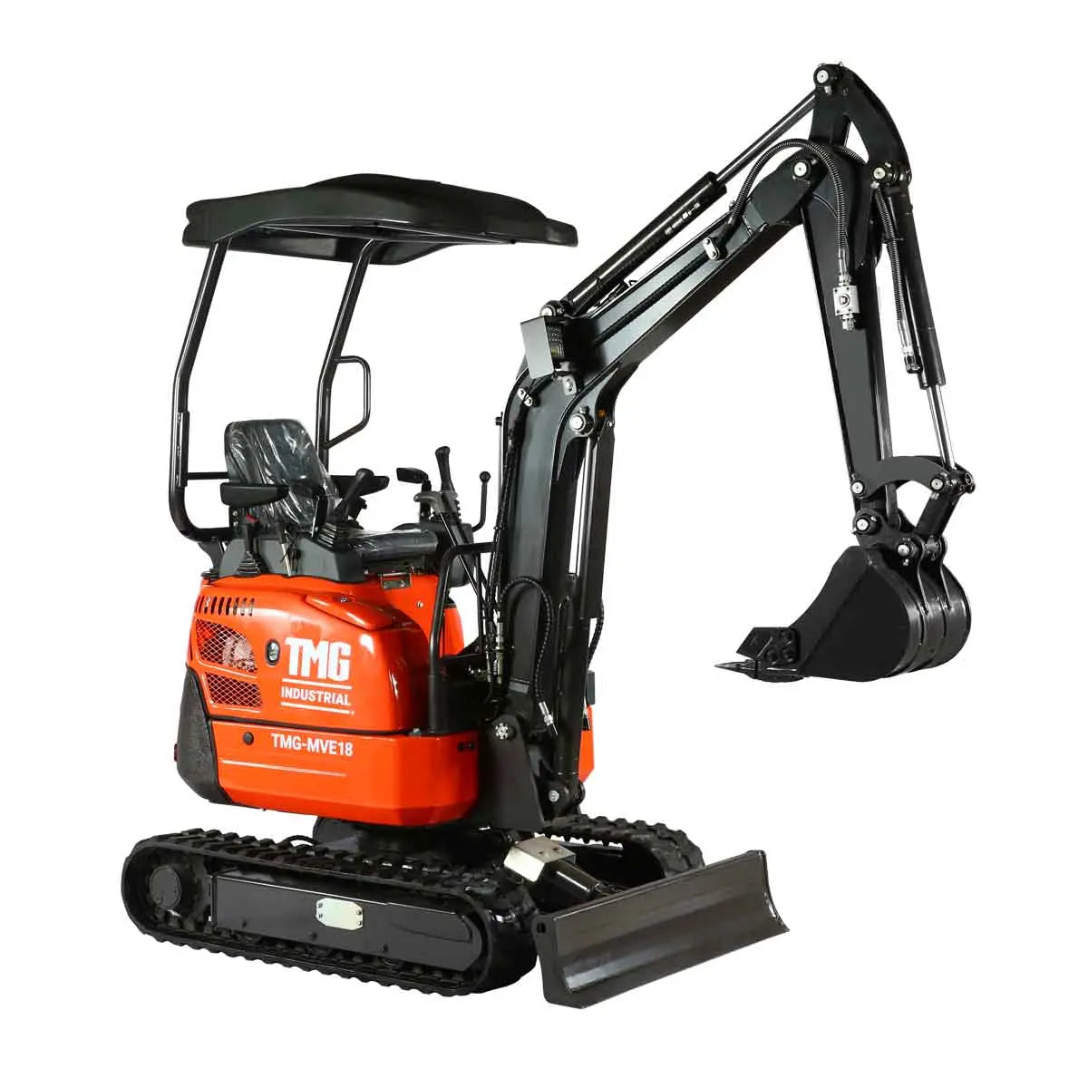 TMG 1800 KG Mini Excavator, 16 HP Kubota Diesel, 85" Digging Depth