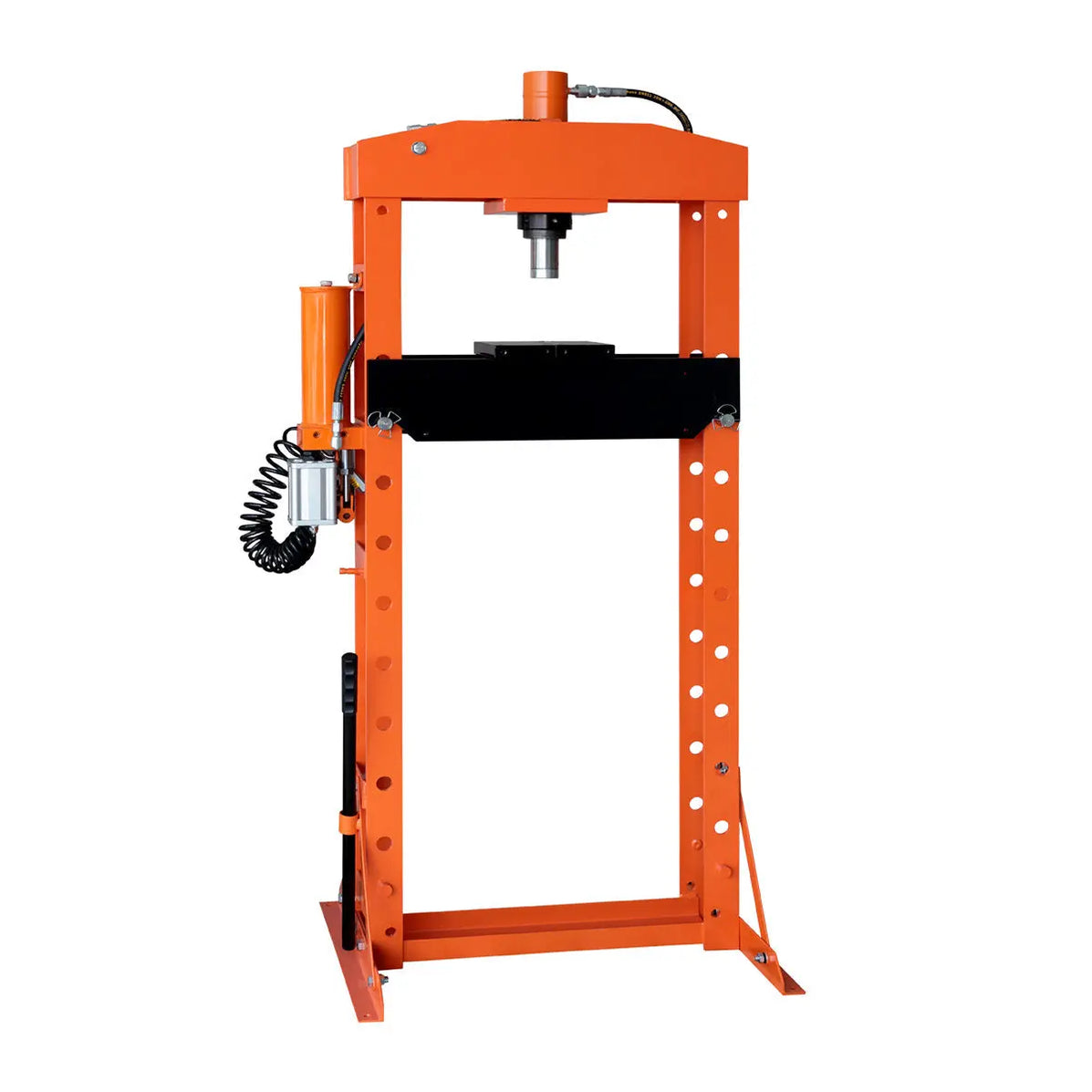 20 Ton Capacity Hydraulic Shop Press, Pneumatic & Manual Operation, 10