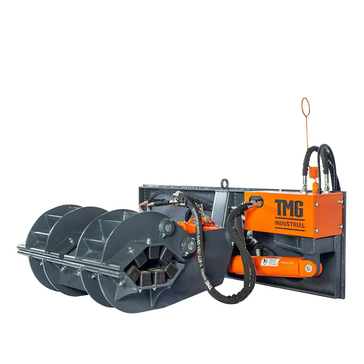 2500-lb Skid Steer Pole Setter, 45' Pole Capacity, 0°-100° Claw Rotati