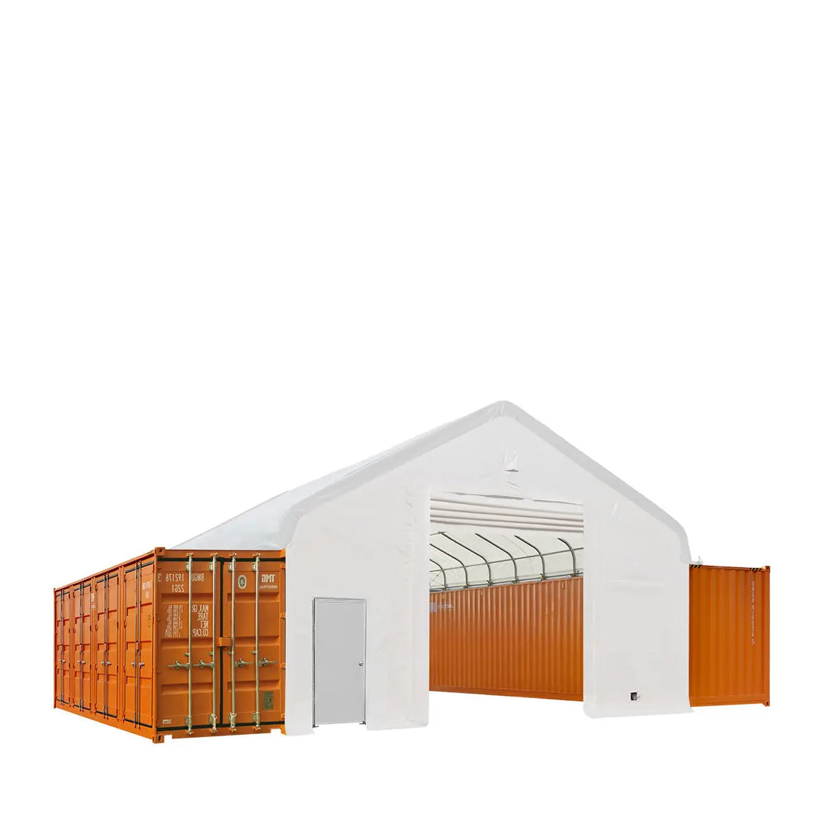 30' x 40' Container Peak Roof Shelter Pro Series with Heavy Duty 17 oz