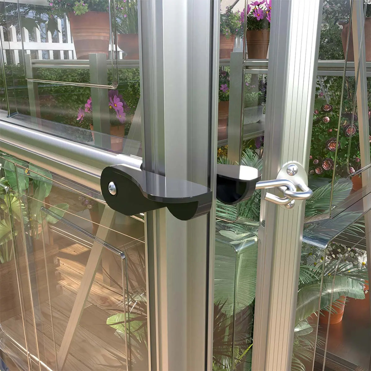 6’ x 12’ Crystal Clear Greenhouse, Aluminum Frame, Integrated Gutter S