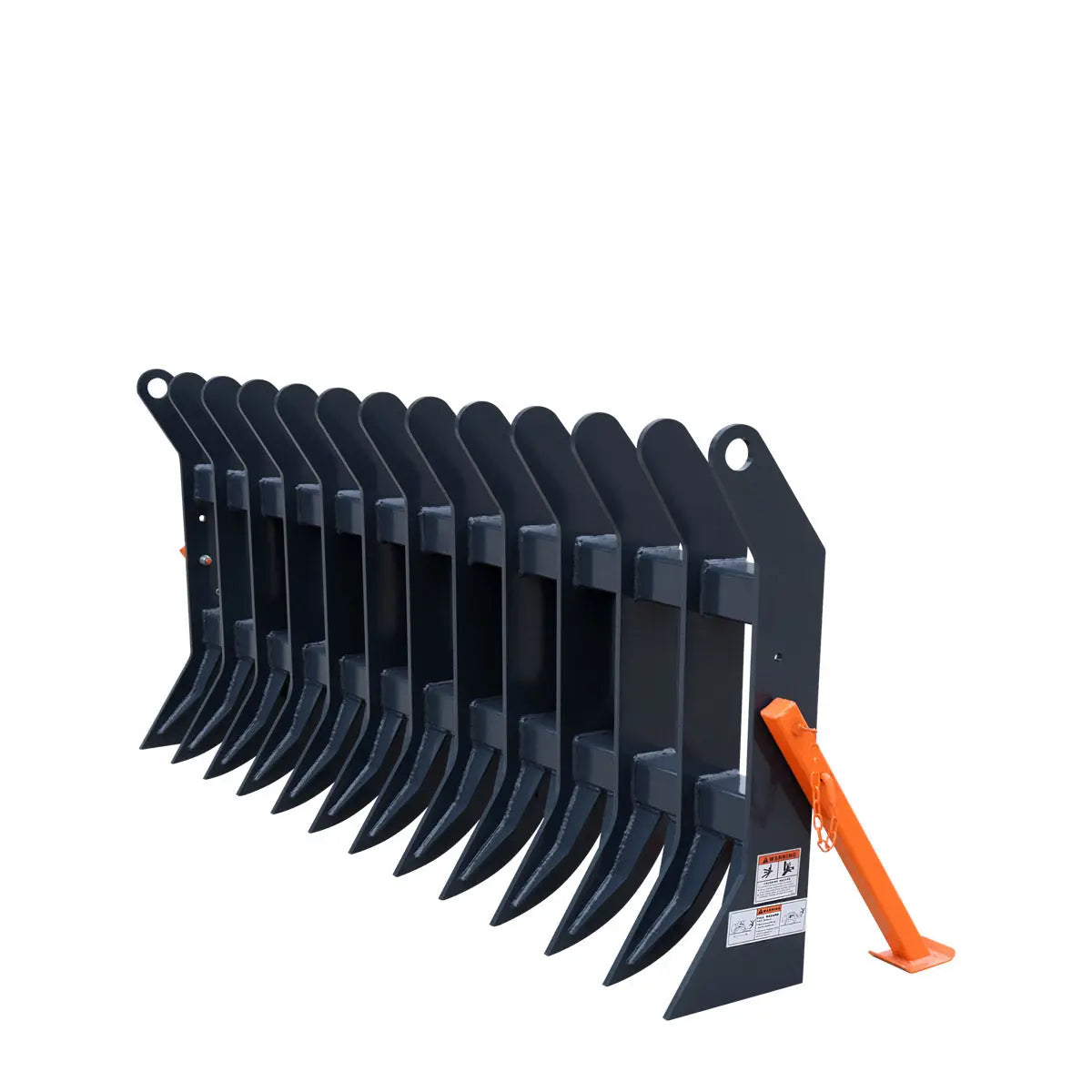 TMG 72" Skid Steer Root Rake Attachment, Universal Mount, 6" Spacing