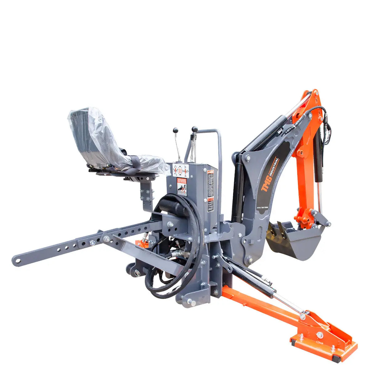 TMG 8' Tractor Backhoe Attachment with 12" Bucket & 180° Boom Swing