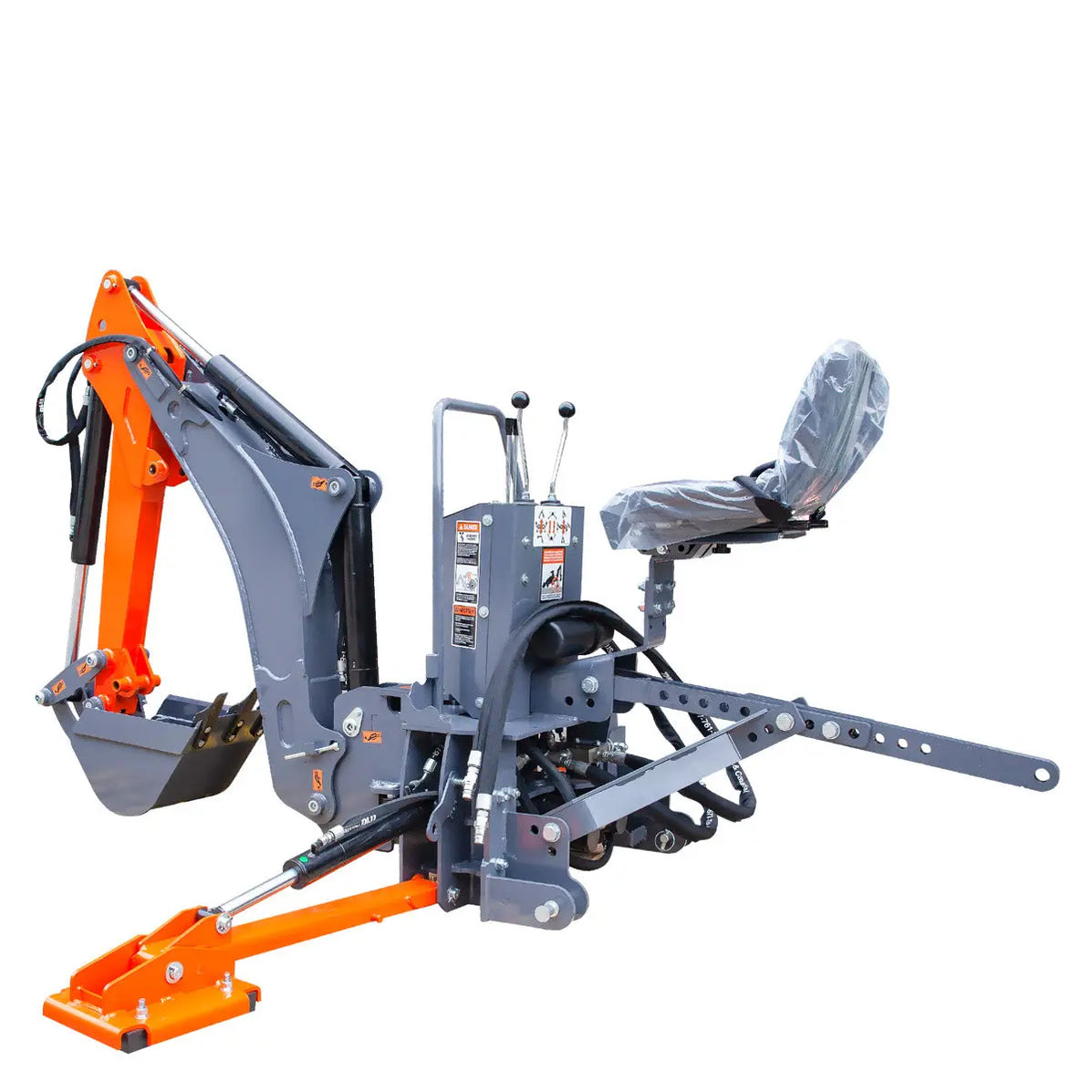 TMG 8' Tractor Backhoe Attachment with 12" Bucket & 180° Boom Swing