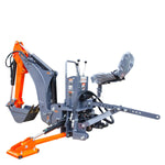 8-ft Tractor Swing Backhoe Attachment, Category 1 Hookup, 180° Boom an