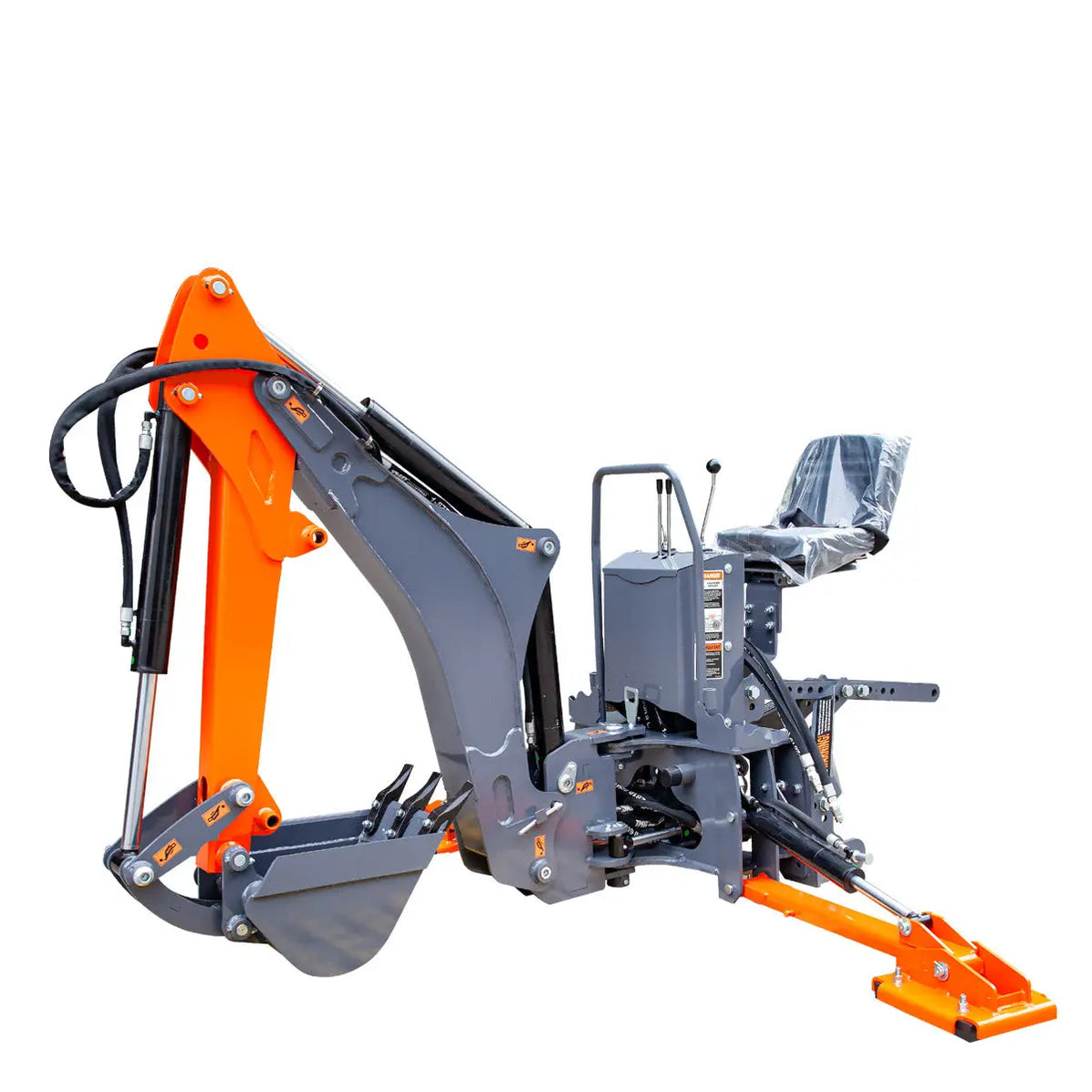 TMG 8' Tractor Backhoe Attachment with 12" Bucket & 180° Boom Swing